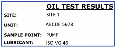 Oil Analysis Report Format - | Oil Analysis : Swansea Tribology Services